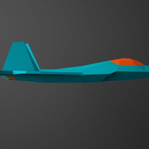 Fighter Model, DIY Decor, Airplane 3D, Fighter Aircraft Low Poly PDF ...