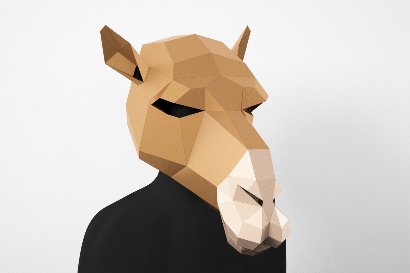Camel Low Poly Mask DIY Poligonal Mask Camel PDF Template - Etsy