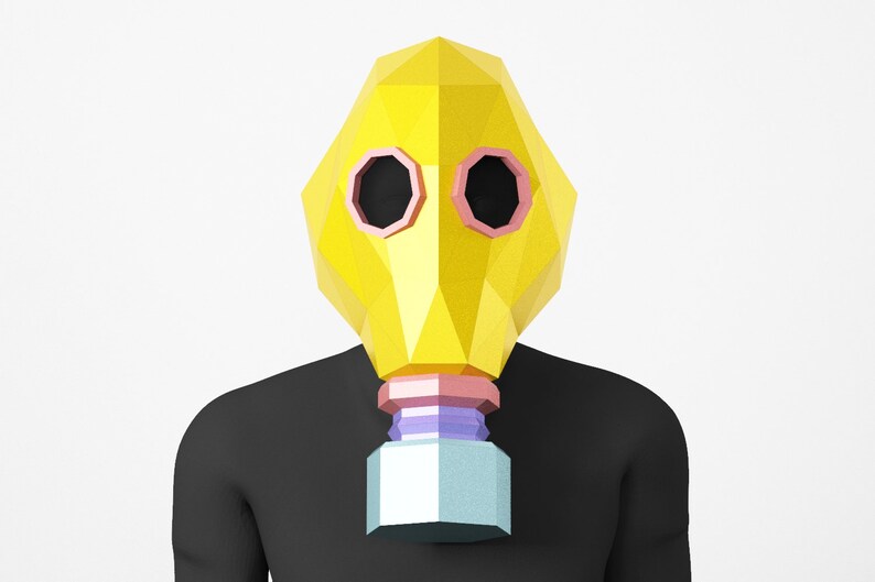 Gas Mask DIY Papercraft Mask Respirator PDF Template - Etsy