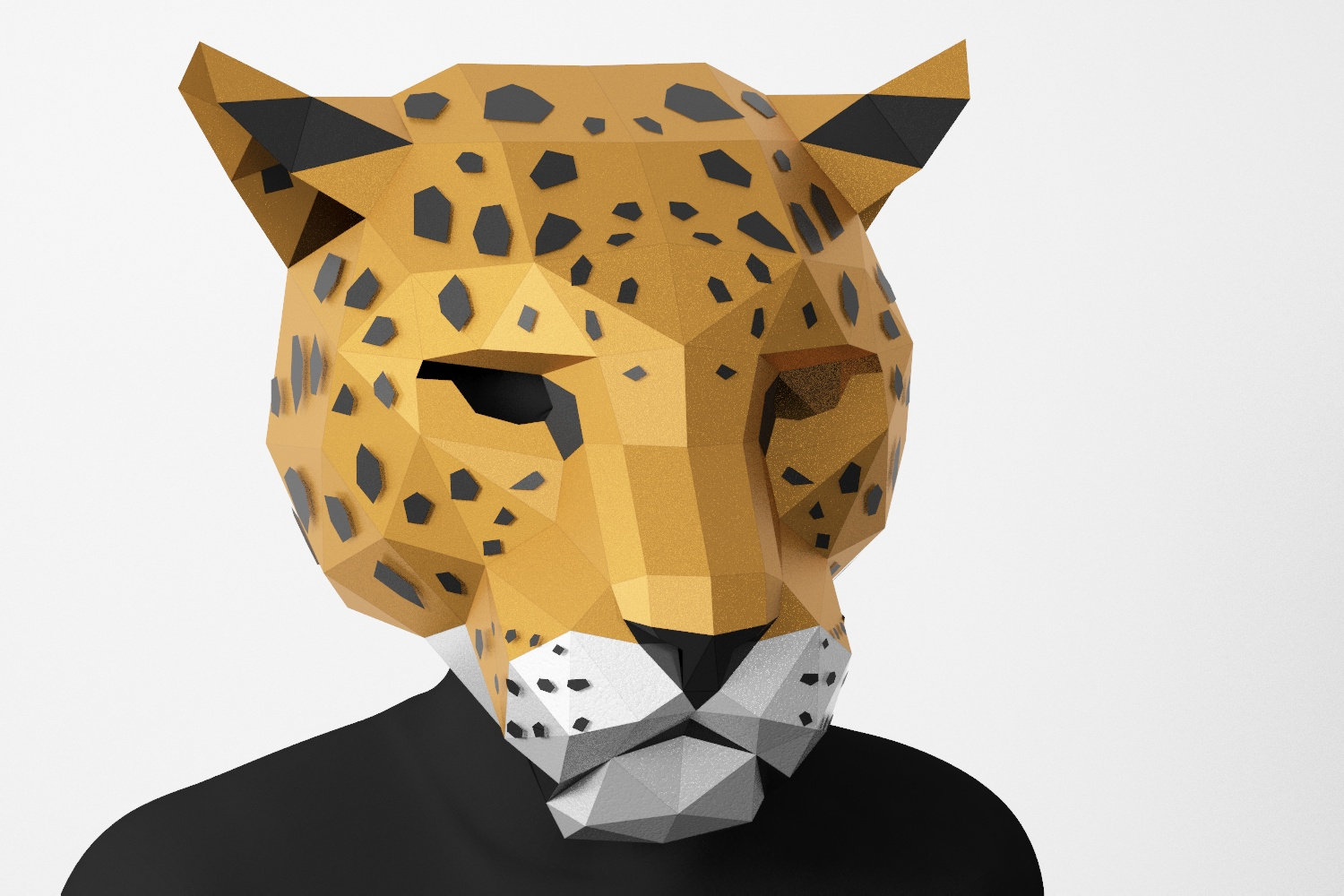 Jaguar Mask: DIY Papercraft Low Poly Costume (PDF Template) - Etsy