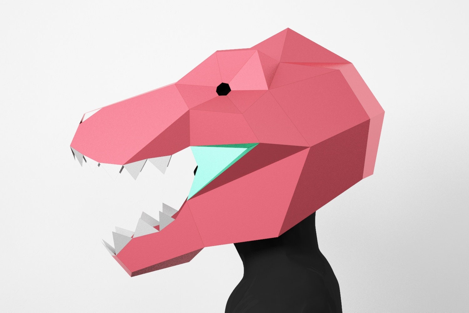 T-rex Low Poly Mask DIY Paper Craft Mask Dinosaur PDF - Etsy Canada