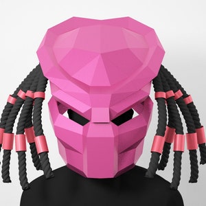 Predator Mask, DIY Paper Mask, Papercraft, 3D Mask, Polygon, Low Poly ...
