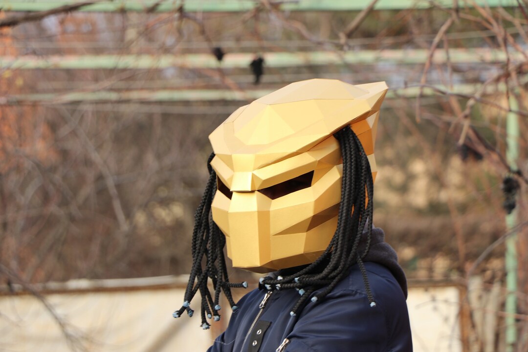 DIY Predator Mask: Low Poly Papercraft Halloween Costume (PDF Pattern ...