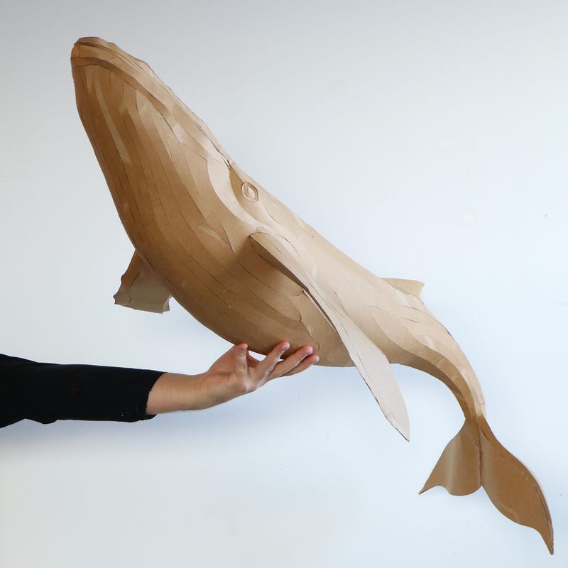 Cardboard Ocean Animals - Etsy