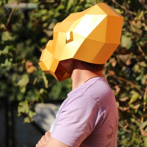 Gorilla Mask DIY, Low Poly Mask Gorilla, Paper Craft Mask Gorilla, Pdf ...