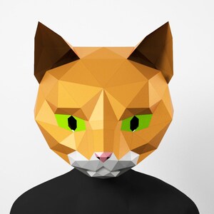 Cat Mask, PDF Template, Kid Mask, Cat Costume, Kitten Papercraft, Cat ...