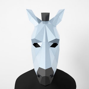 Zebra Mask DIY: Low Poly Papercraft Costume (PDF Template) - Etsy
