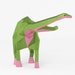 Diplodocus Dinosaur Model: Large Low Poly Paper Sculpture (PDF Template ...