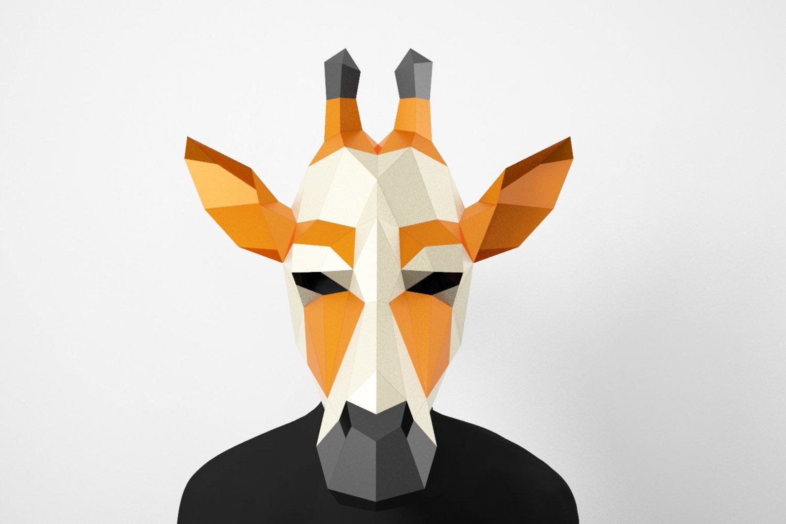 DIY Giraffe Mask: Low Poly Papercraft Costume (PDF Template) - Etsy