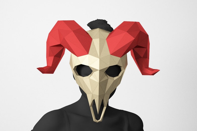 Ram Skull Mask Real Menacing Halloween Mask PDF Template - Etsy