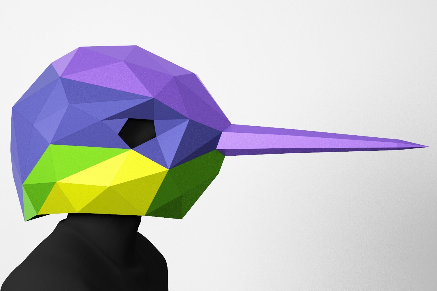 Hummingbird Mask: DIY Papercraft Costume (PDF Template) - Etsy