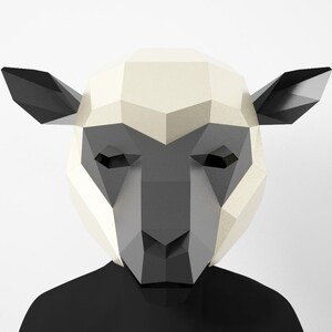 Sheep Mask DIY, Low Poly Mask, Paper Craft Mask, Pdf Template 3D Mask ...