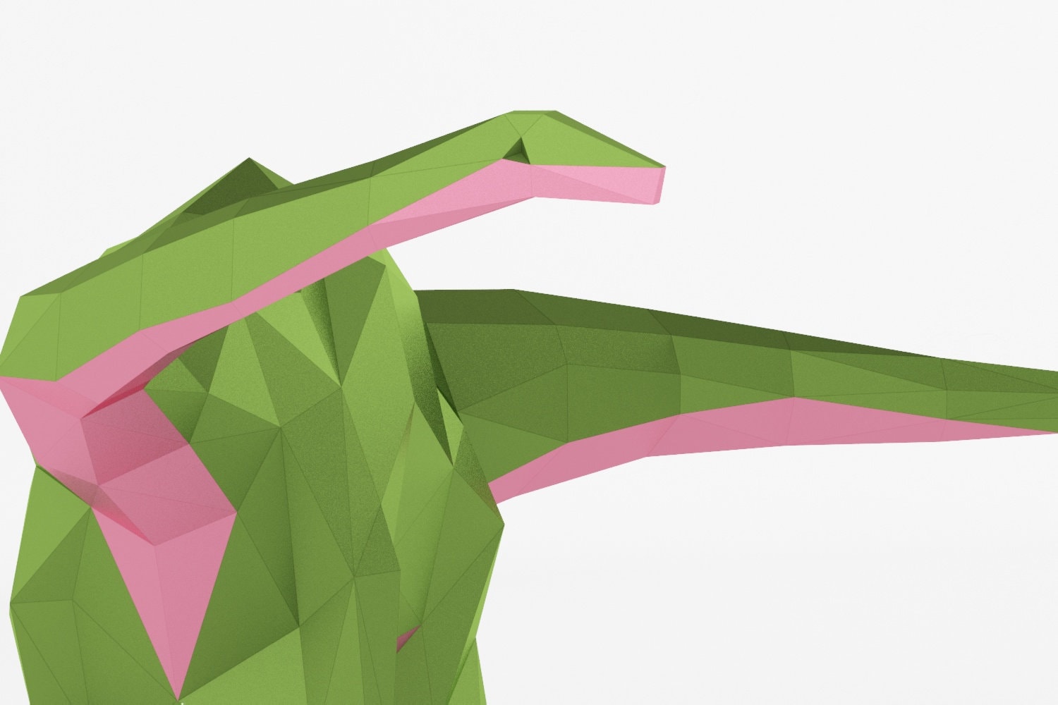 Diplodocus Dinosaur Model: Large Low Poly Paper Sculpture (PDF Template ...