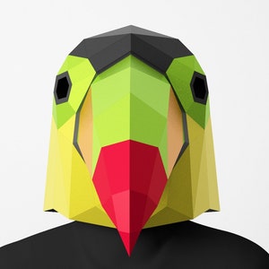 Polygonal Toucan Mask, PDF Template, Toucan Birds, Polygonal Paper Art ...