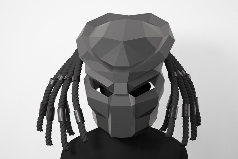 DIY Predator Mask: Low Poly Papercraft Halloween Costume (PDF Pattern ...