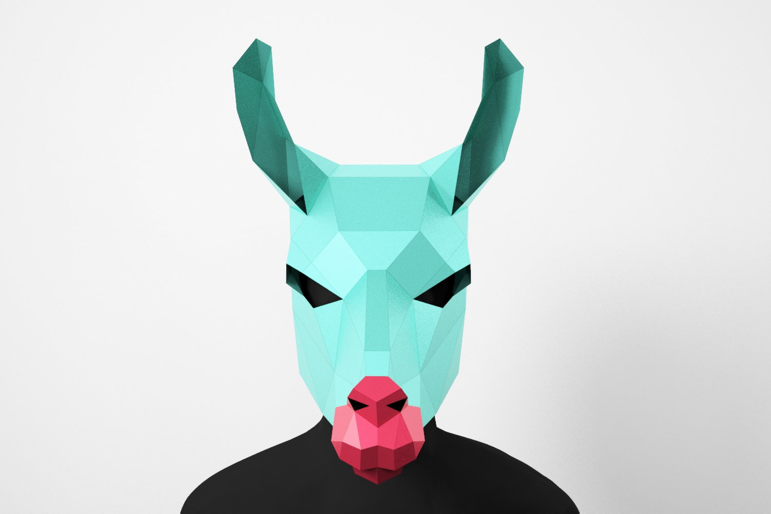 Low Poly Llama Mask: DIY Papercraft Costume (PDF Template) - Etsy