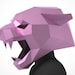 Puma Mask Template: Low Poly 3D Papercraft Costume (PDF, SVG, DXF) - Etsy