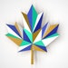 Maple Leaf Canadian Flag, Diy Papercraft , Wall Decor Polygonal , PDF ...