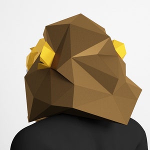 Roaring Lion Mask: DIY 3D Papercraft Polygonal Mask (PDF Template) - Etsy