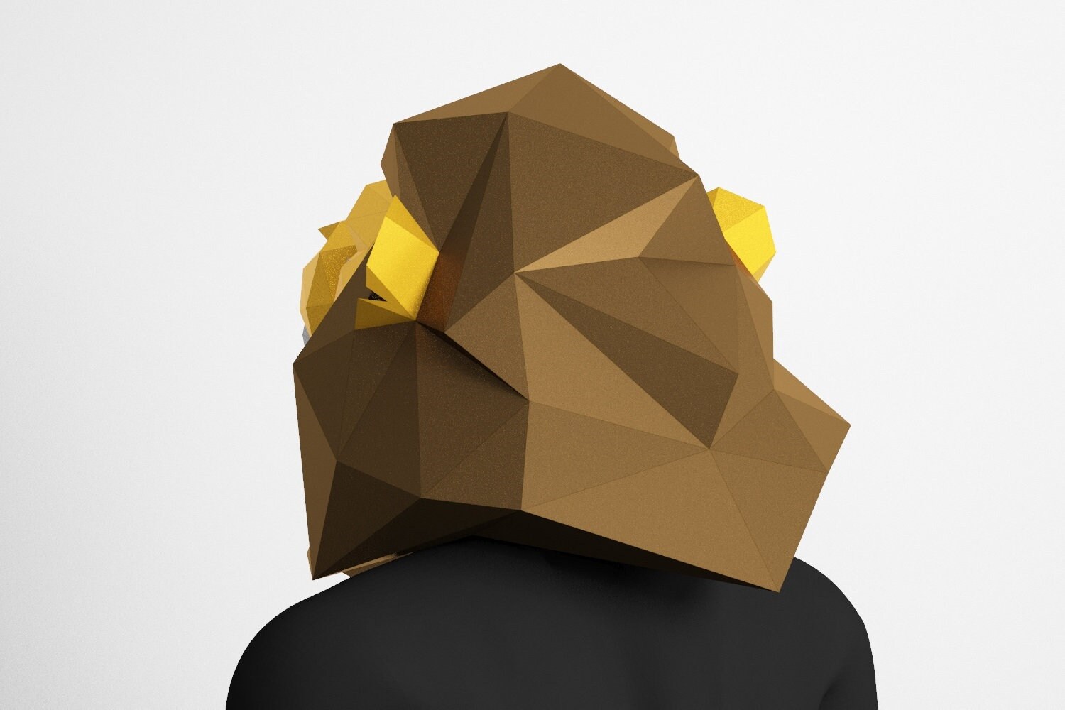 Roaring Lion Mask: DIY 3D Papercraft Polygonal Mask (PDF Template) - Etsy
