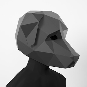 3D Labrador Dog Mask: Low Poly Papercraft Costume (PDF Template) - Etsy