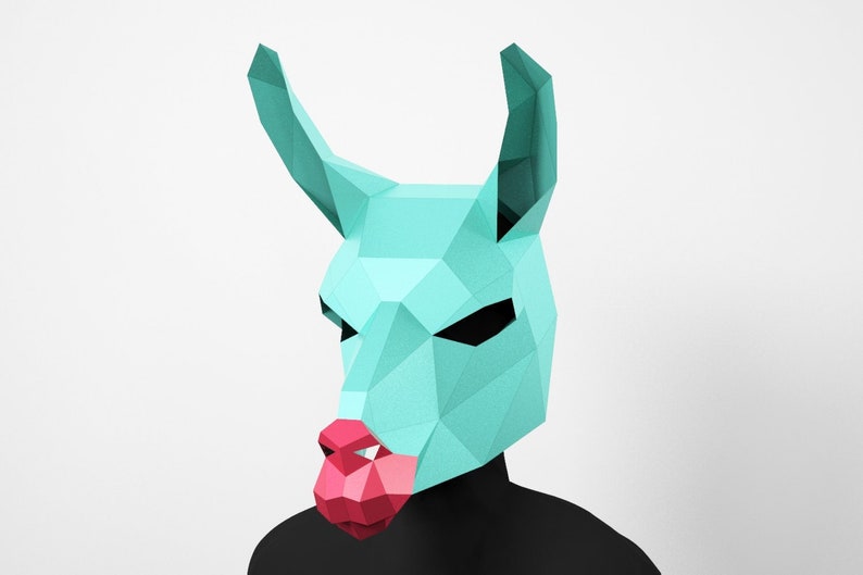 Low Poly Llama Mask: DIY Papercraft Costume (PDF Template) - Etsy