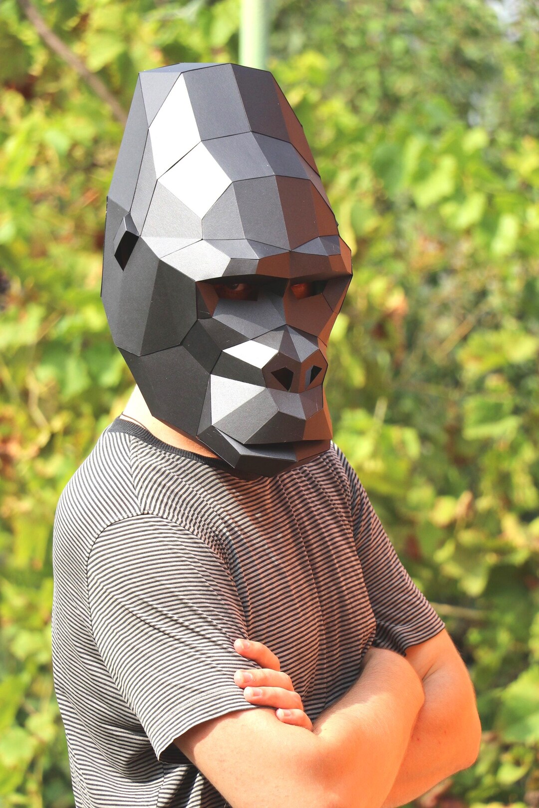DIY Low Poly Gorilla Mask: Papercraft 3D Mask (PDF Template) - Etsy UK