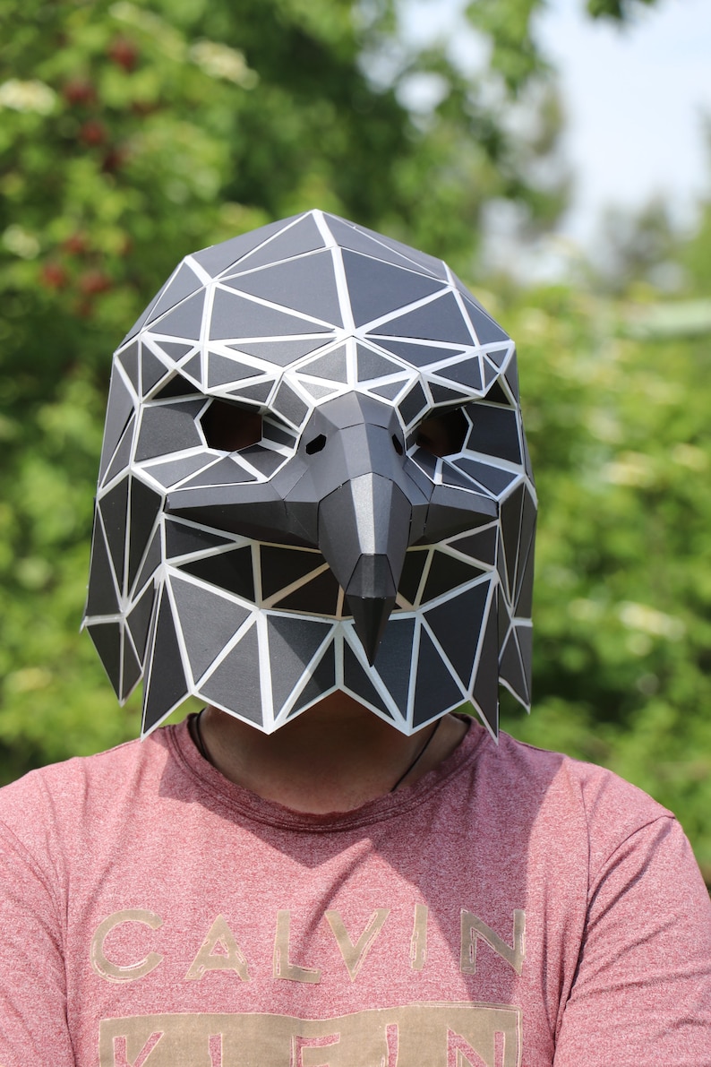 Eagle Mask PDF Template DIY Papercraft Polygonal Origami - Etsy
