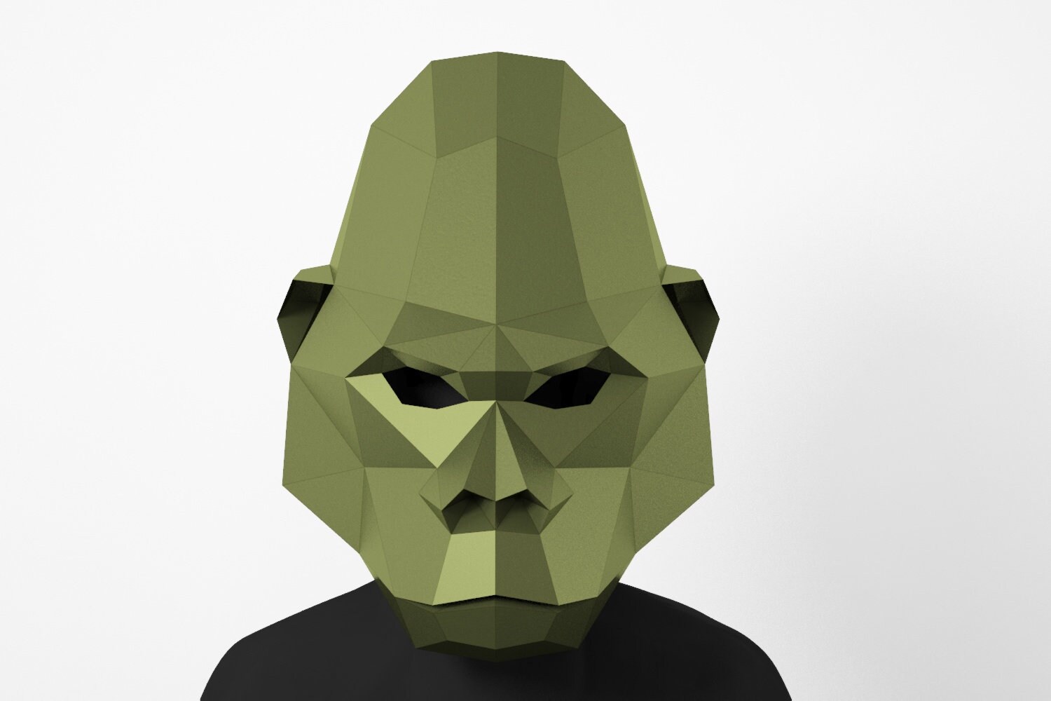 Gorilla Mask: Low Poly Papercraft Costume (PDF Template) - Etsy