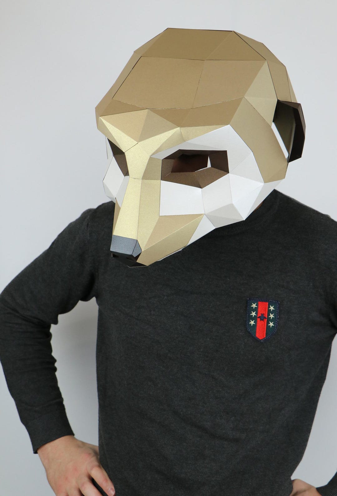 Meerkat Mask: Polygonal Papercraft 3D Mask Template (PDF) - Etsy