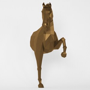 Horse Wall Art, DIY Papercraft Emplate, Wall Decor, Horse Art, 3d Paper ...
