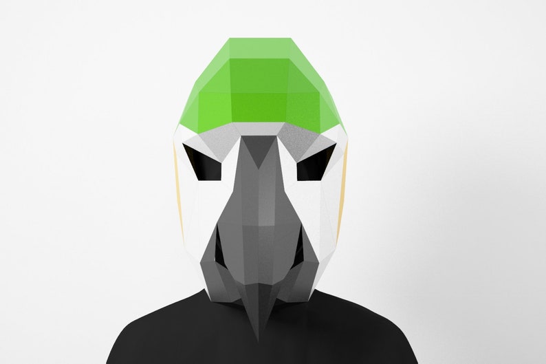 3D Parrot Mask: Polygonal Papercraft Costume (PDF Pattern) - Etsy