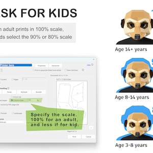 Camel Low Poly Mask, DIY Poligonal Mask Camel, PDF Template for 3D ...