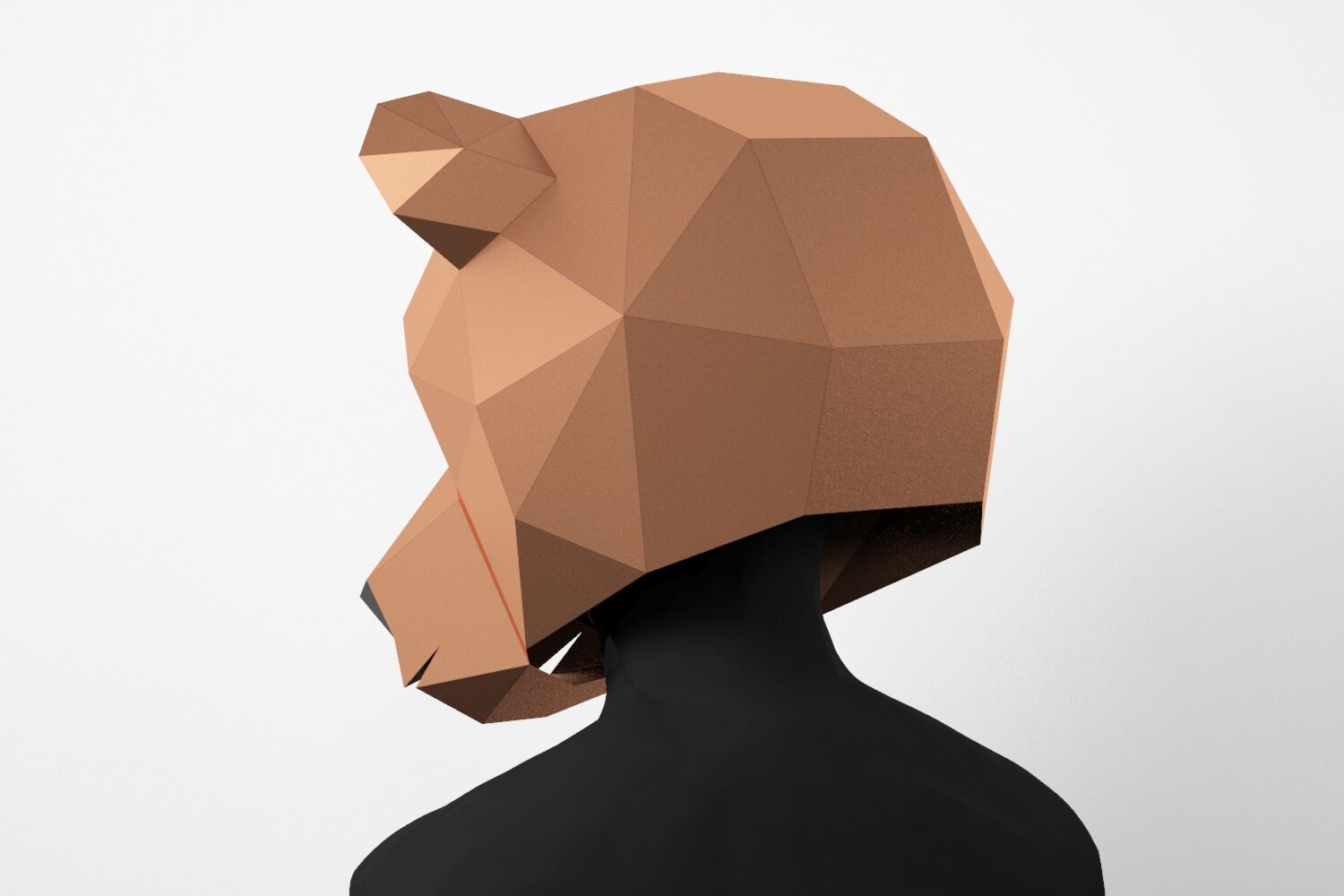 Bear Mask DIY Low Poly Mask Paper Craft Mask Pdf Template - Etsy