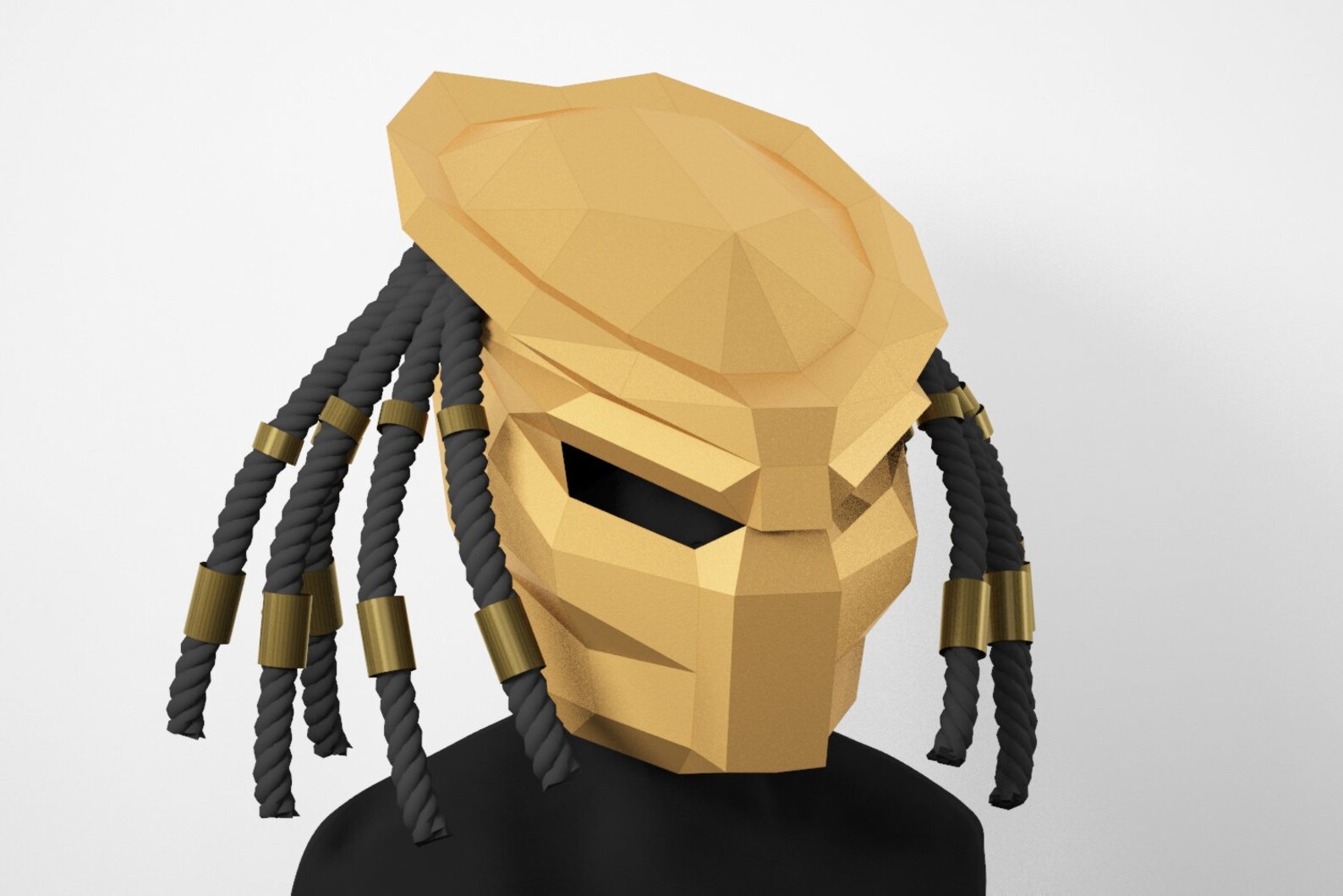 DIY Predator Mask: Low Poly Papercraft Halloween Costume (PDF Pattern ...