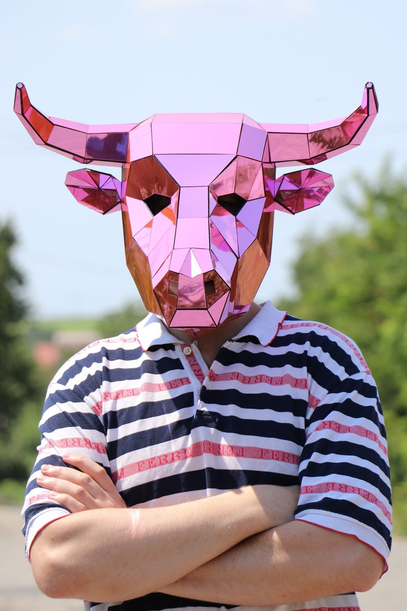 Bull Mask: Low Poly Papercraft Costume (PDF Template) - Etsy