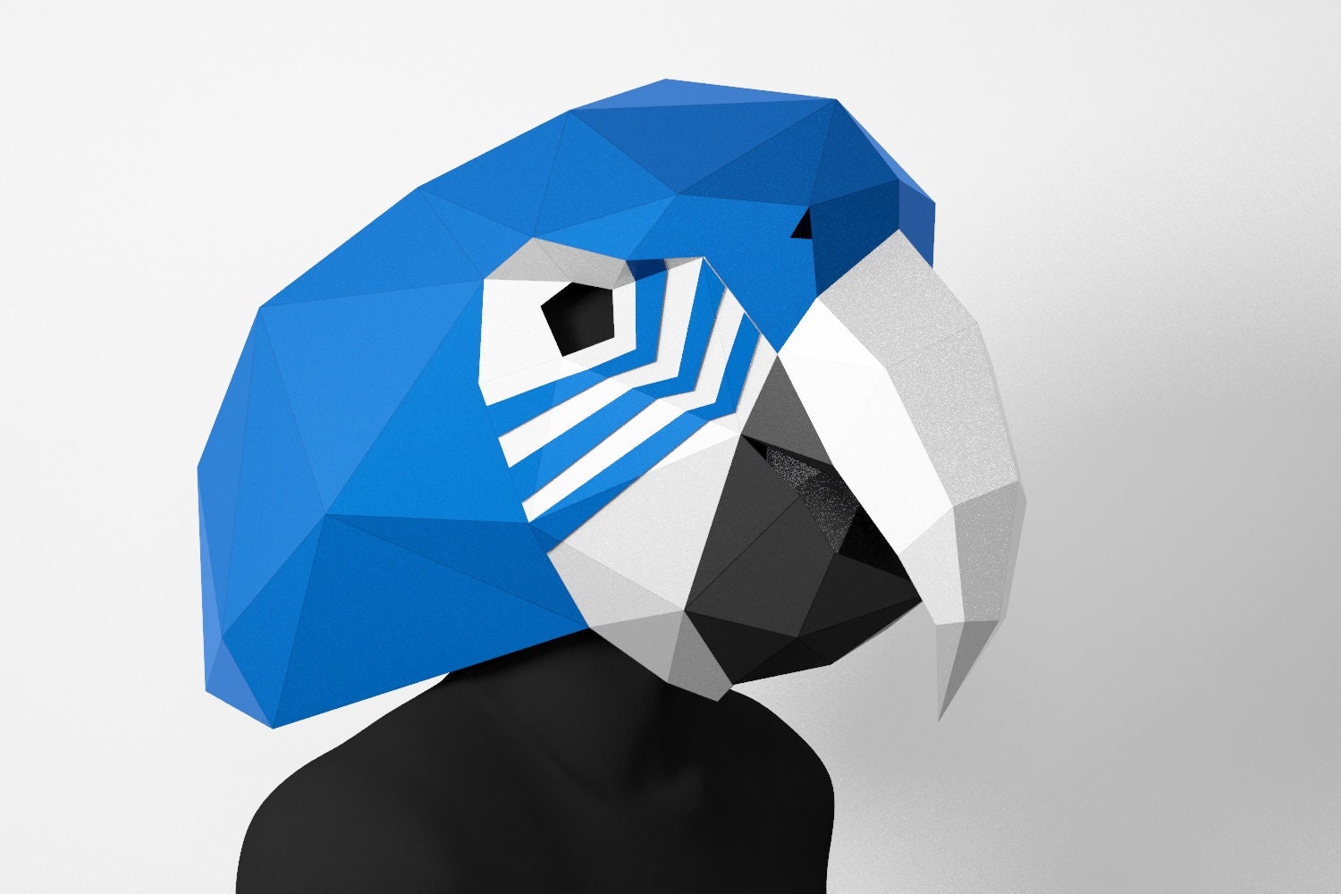 Parrot Mask Bird Mask Paper Art Polygonal Paper Craft Pdf - Etsy