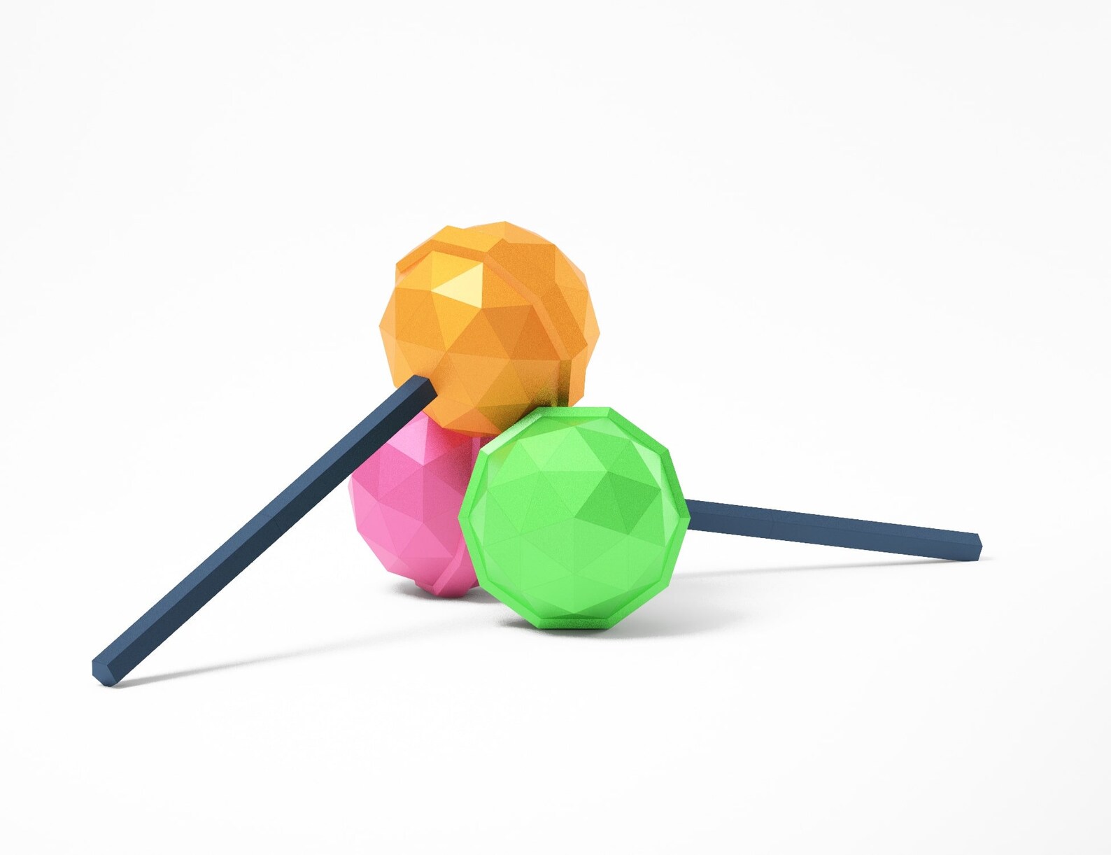 Lollipop Paper Low Poly, PDF Template, DXF and SVG Files - Etsy