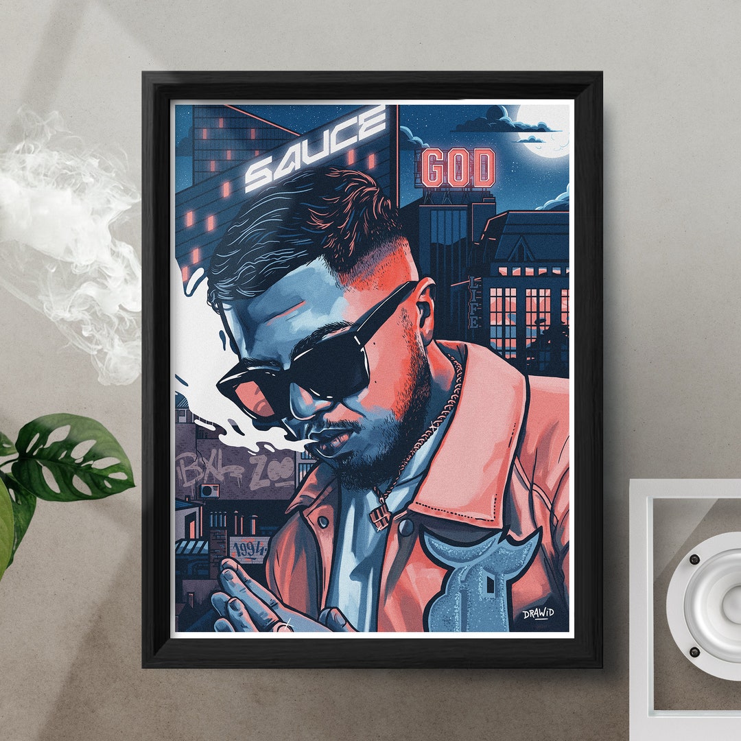 Poster Portrait of Hamza Illustration - Etsy