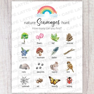 Kids Scavenger Hunt Printable, Set of 3, Colors Nature Indoor Games ...