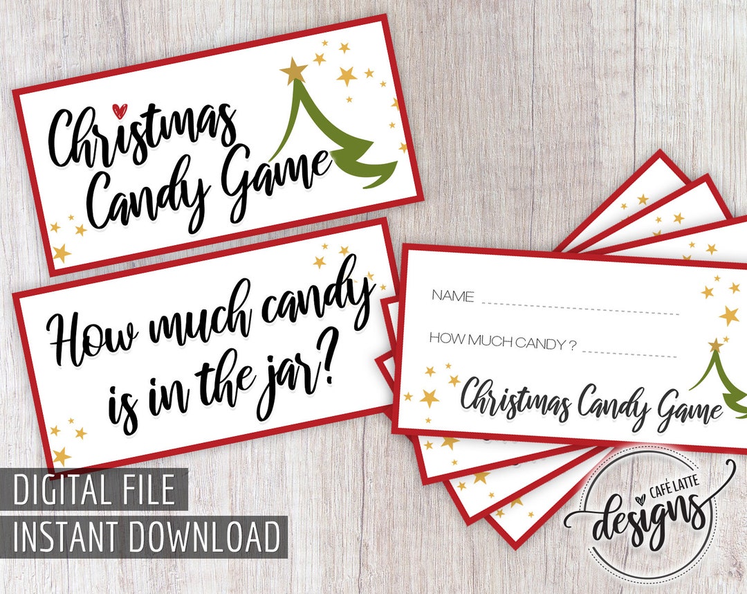 Christmas Candy Game, Printable Christmas Game, DIY Christmas Game ...