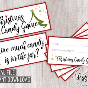 Christmas Candy Game, Printable Christmas Game, DIY Christmas Game ...