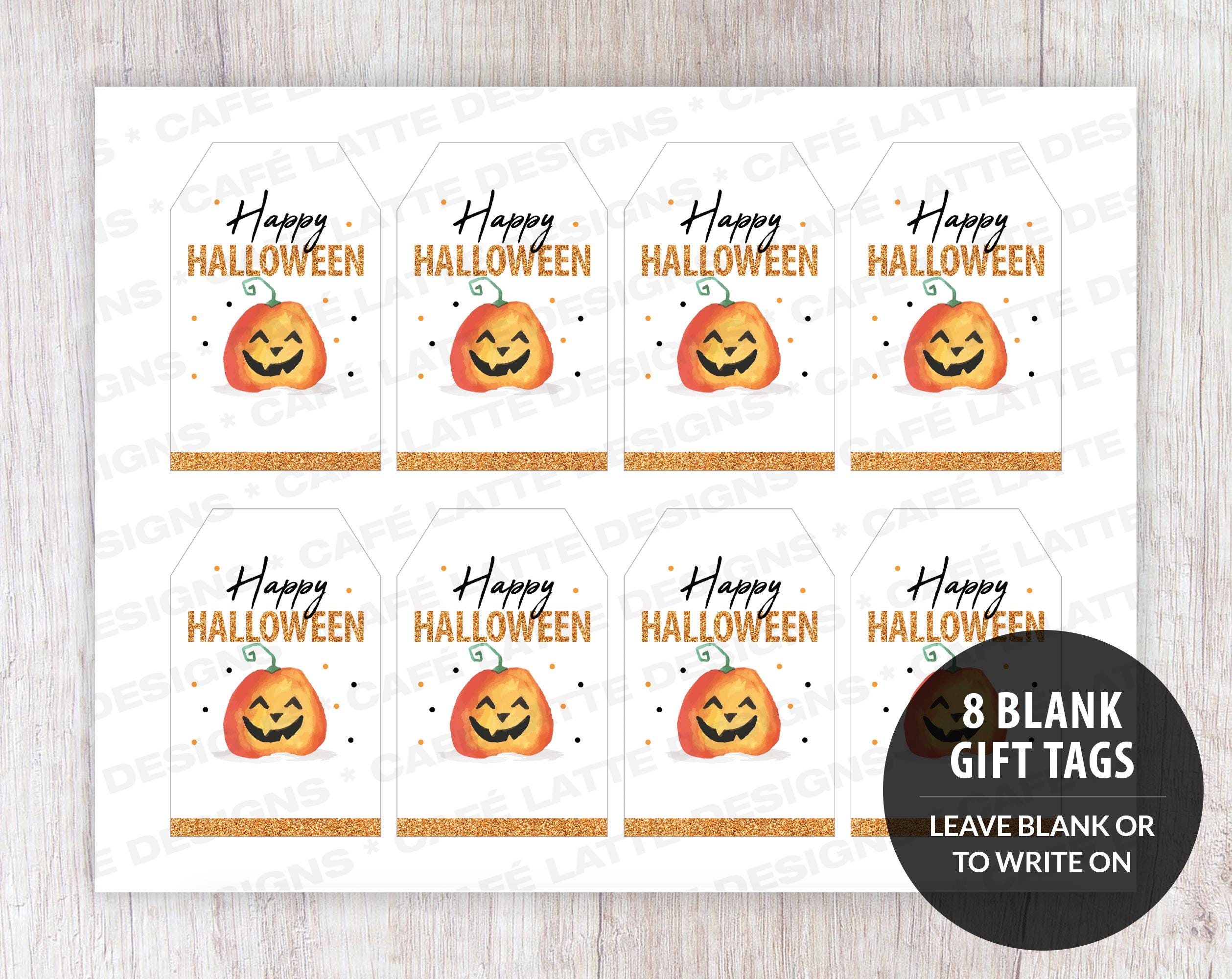 HALLOWEEN Gift Tags Printable, Halloween Gift Tags Editable Template ...
