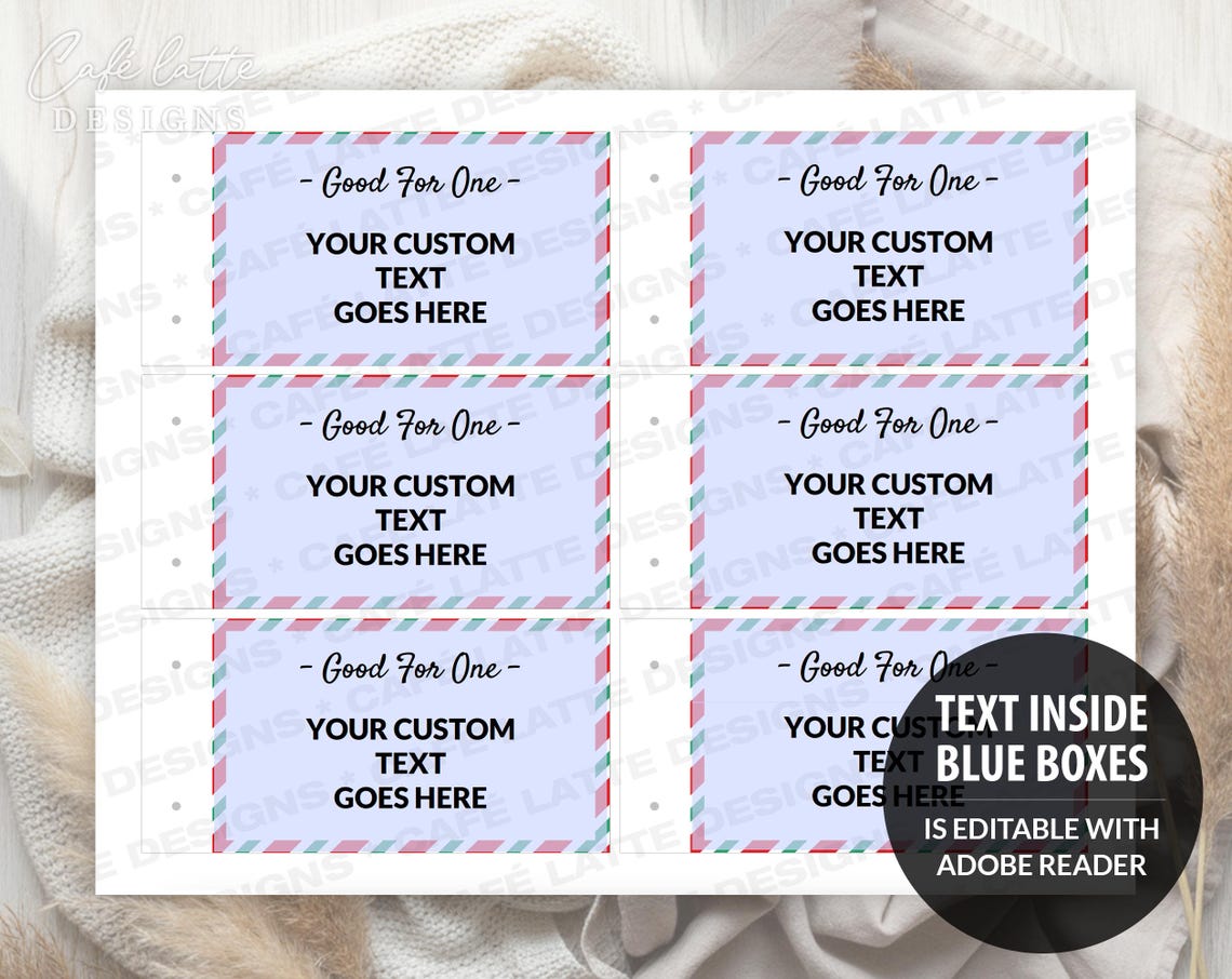 Christmas Coupon Book Printable Editable Template, Christmas Coupons ...