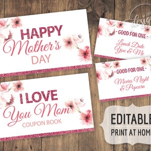 MOTHER'S DAY Coupons, Personalized Gift Ideas for Mom, Birthday Gift ...