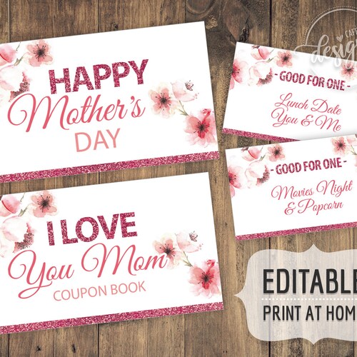 Birthday Coupons for Mom Birthday Gift for Mom Printable - Etsy Canada
