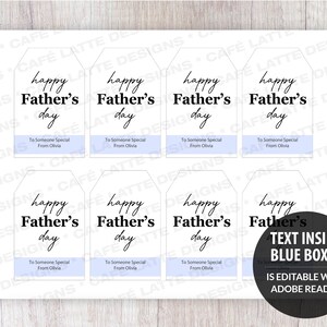 Fathers Day Gift Tags, Personalized Father's Day Printable Editable ...