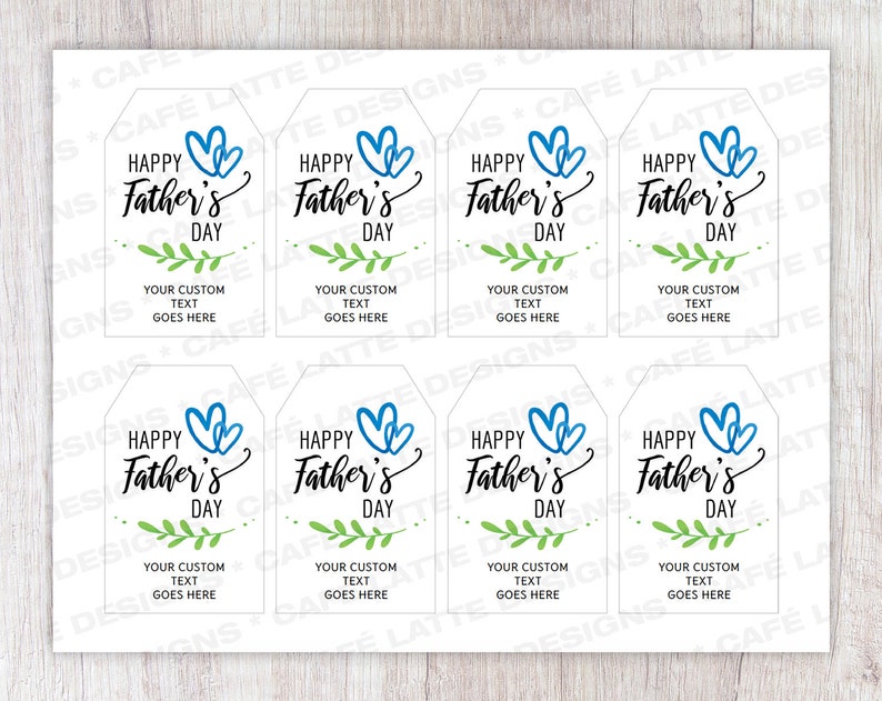 HAPPY FATHER'S Day Printable Gift Tags Editable - Etsy Canada
