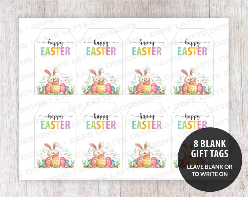 EASTER Printable Gift Tags Editable Personalized Favor Tags | Etsy