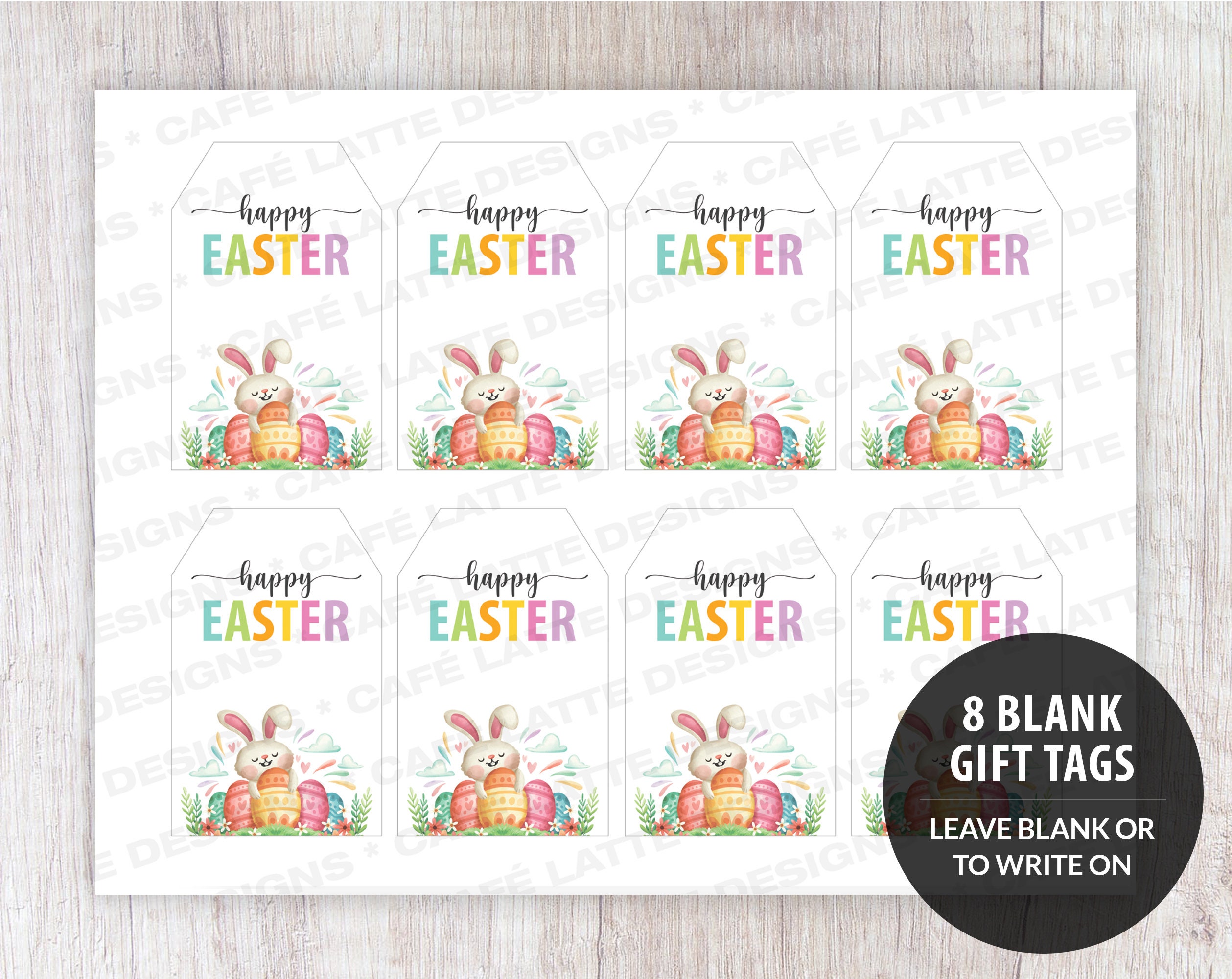 EASTER Printable Gift Tags, Editable Personalized Favor Tags Template ...